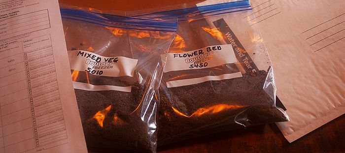 soil samples ready to be mailed