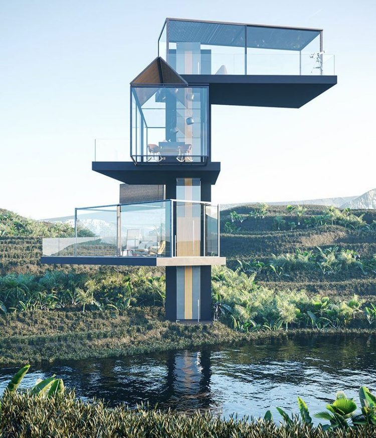 This Radiating Glass House Concept Pushes the Boundaries of Vertical ...