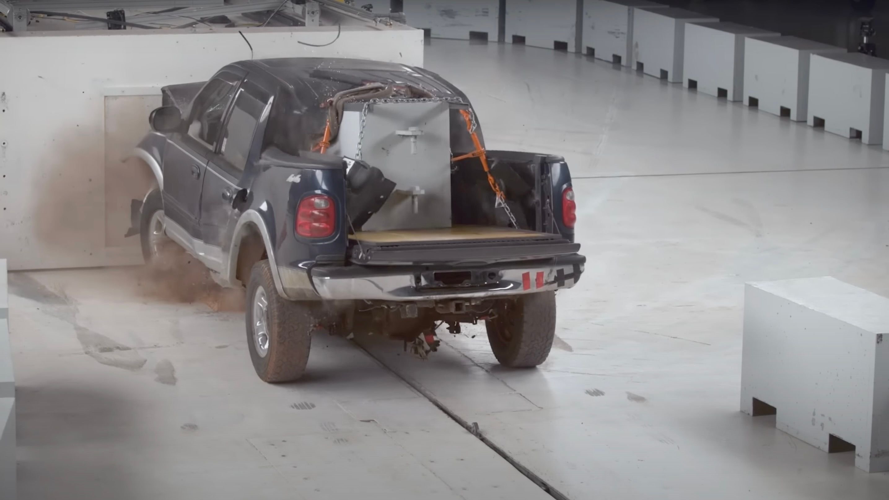 Poor Ford F-150 Crushed Helping IIHS Test Heavy EVs | Ford-trucks