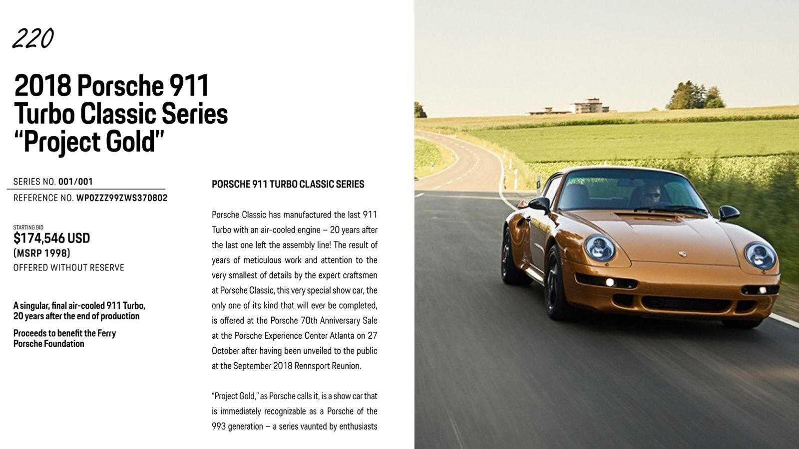 Project Gold Restored 993 Hits Auction Block Saturday | Rennlist