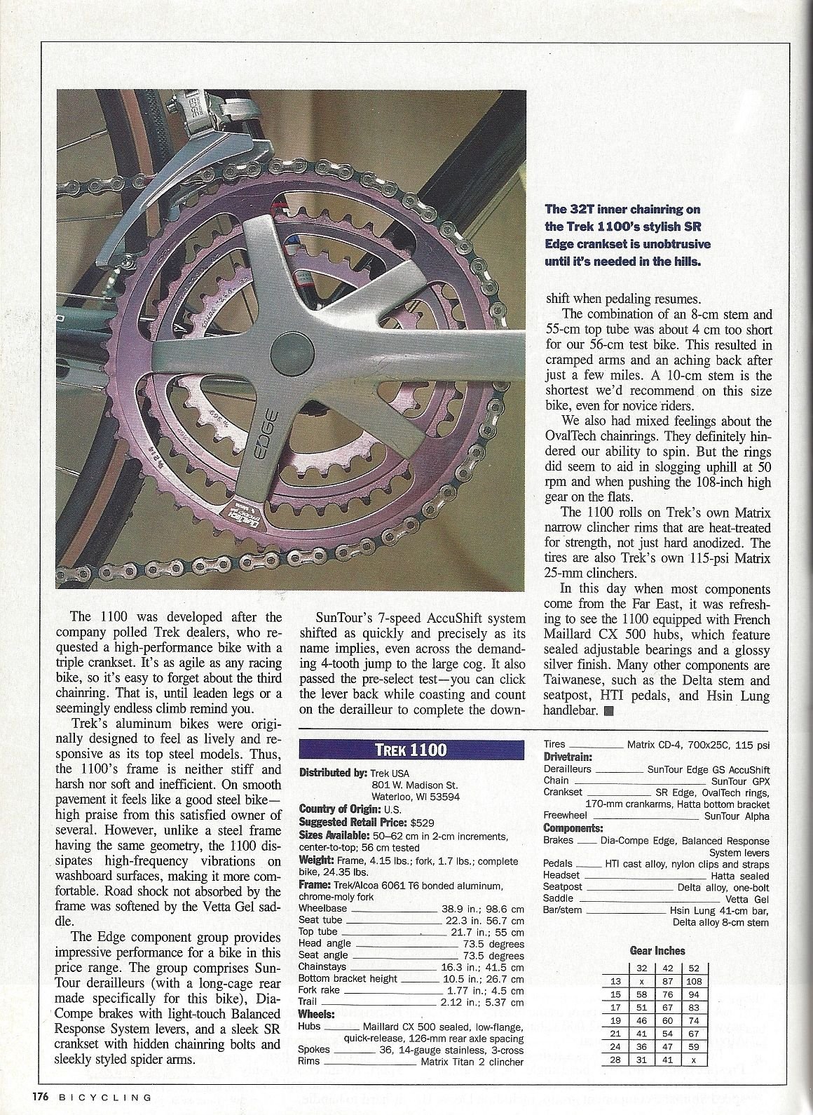 Bike Forums - Road Test/Bike Review (1989) UNIVEGA Range Rover ES, TREK ...