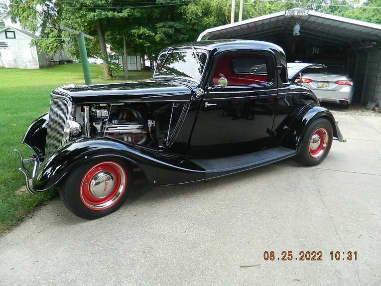 1934 Ford 3 Window '34 FORD ALL STEEL RARE 3WINDOW CPE AC! REDUCED78K