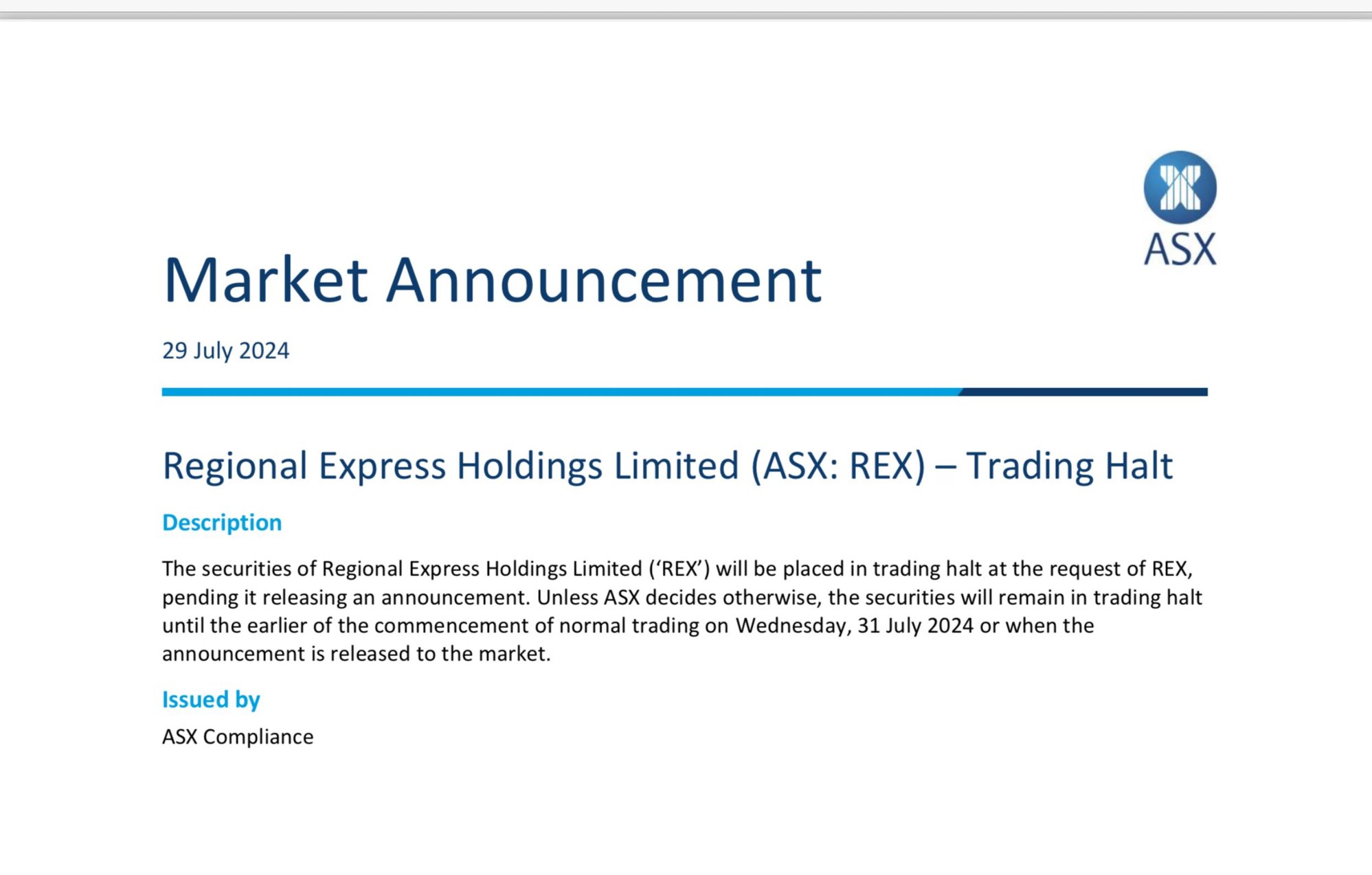 REX AIRLINES Trading Halt - Page 3 - PPRuNe Forums