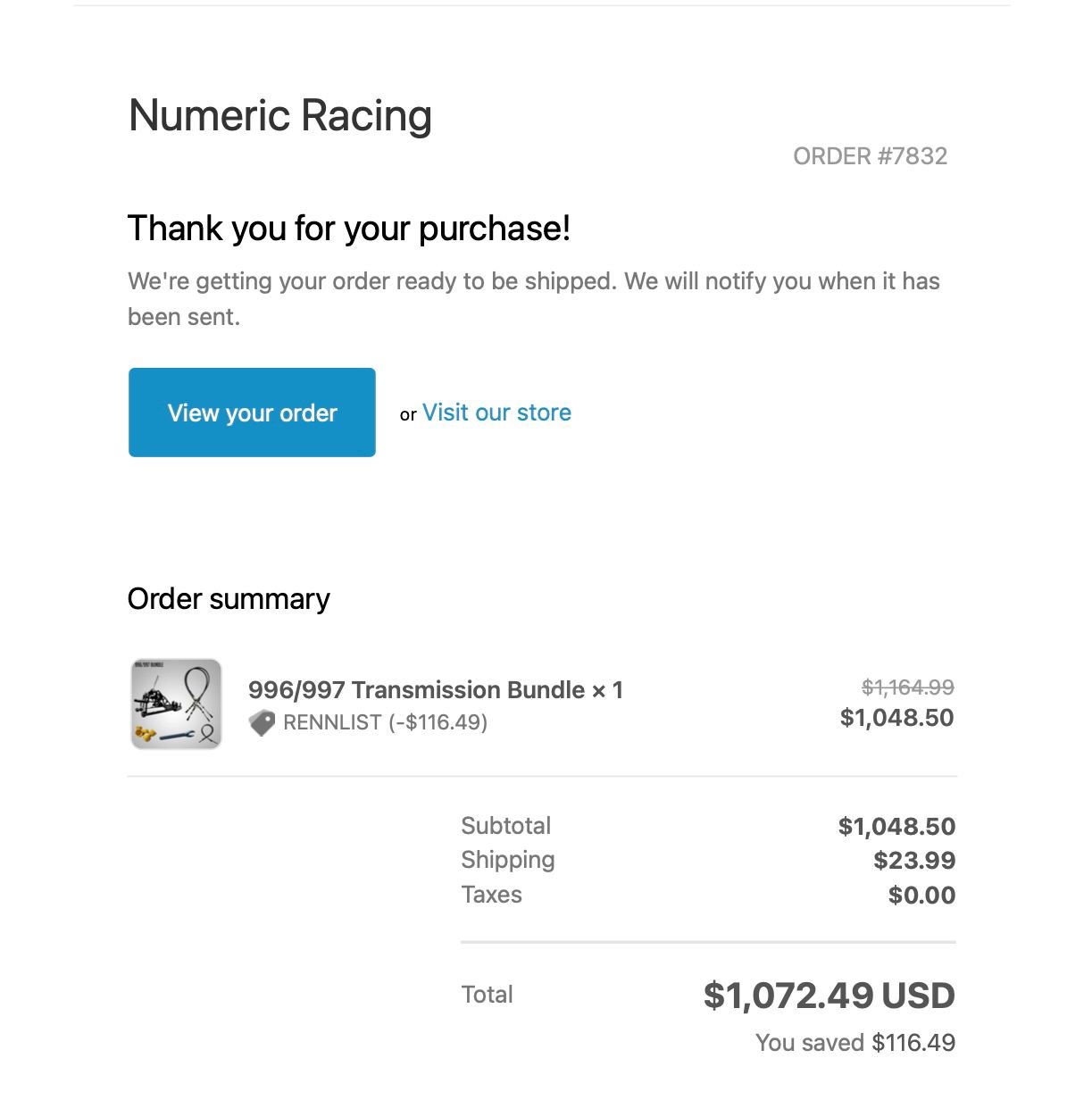 Numeric Racing 996/997 Transmission Bundle - Shifter + Cables ...