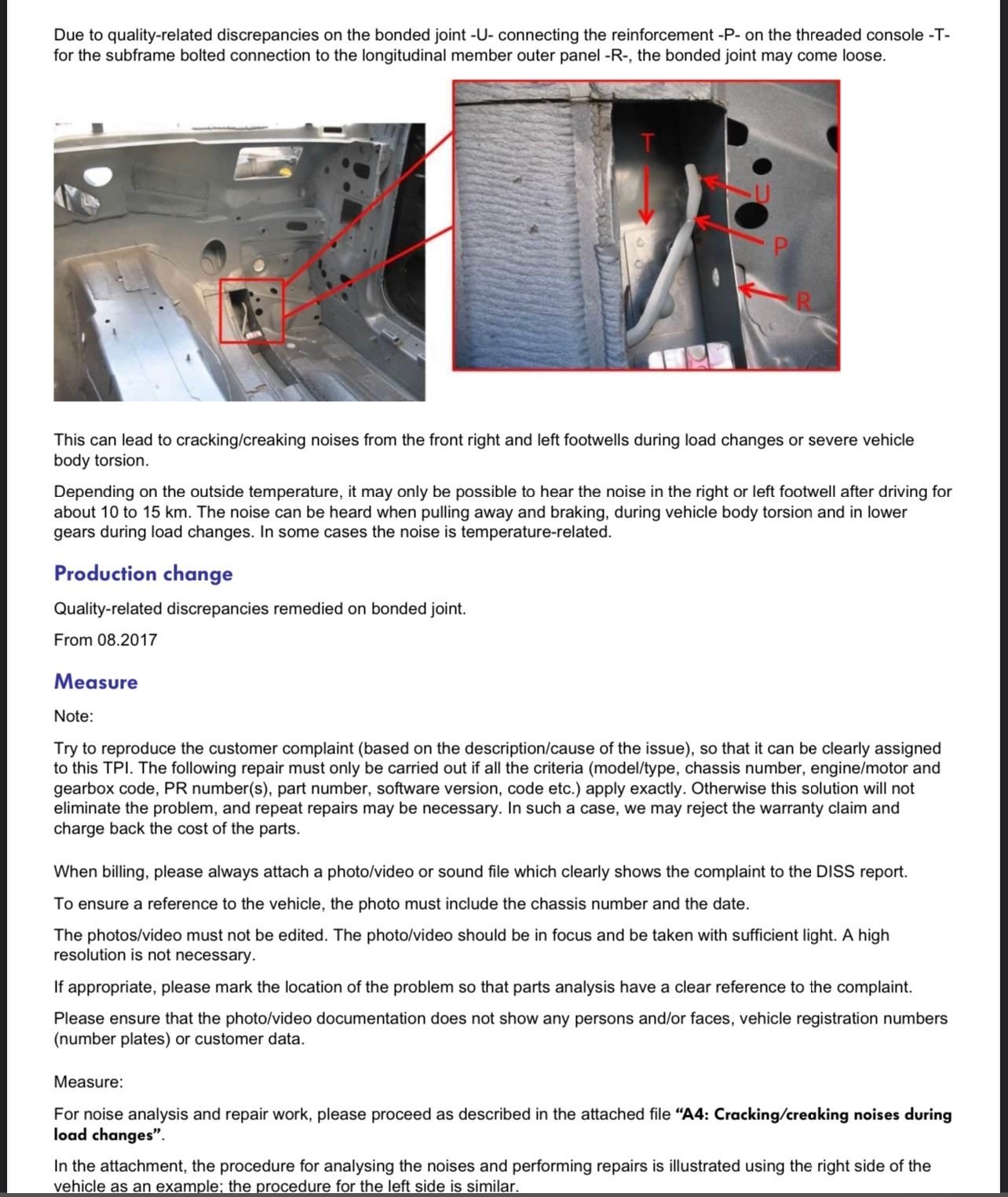 Creaking noise due to faulty body panel - lemon? - Page 9 - AudiWorld ...
