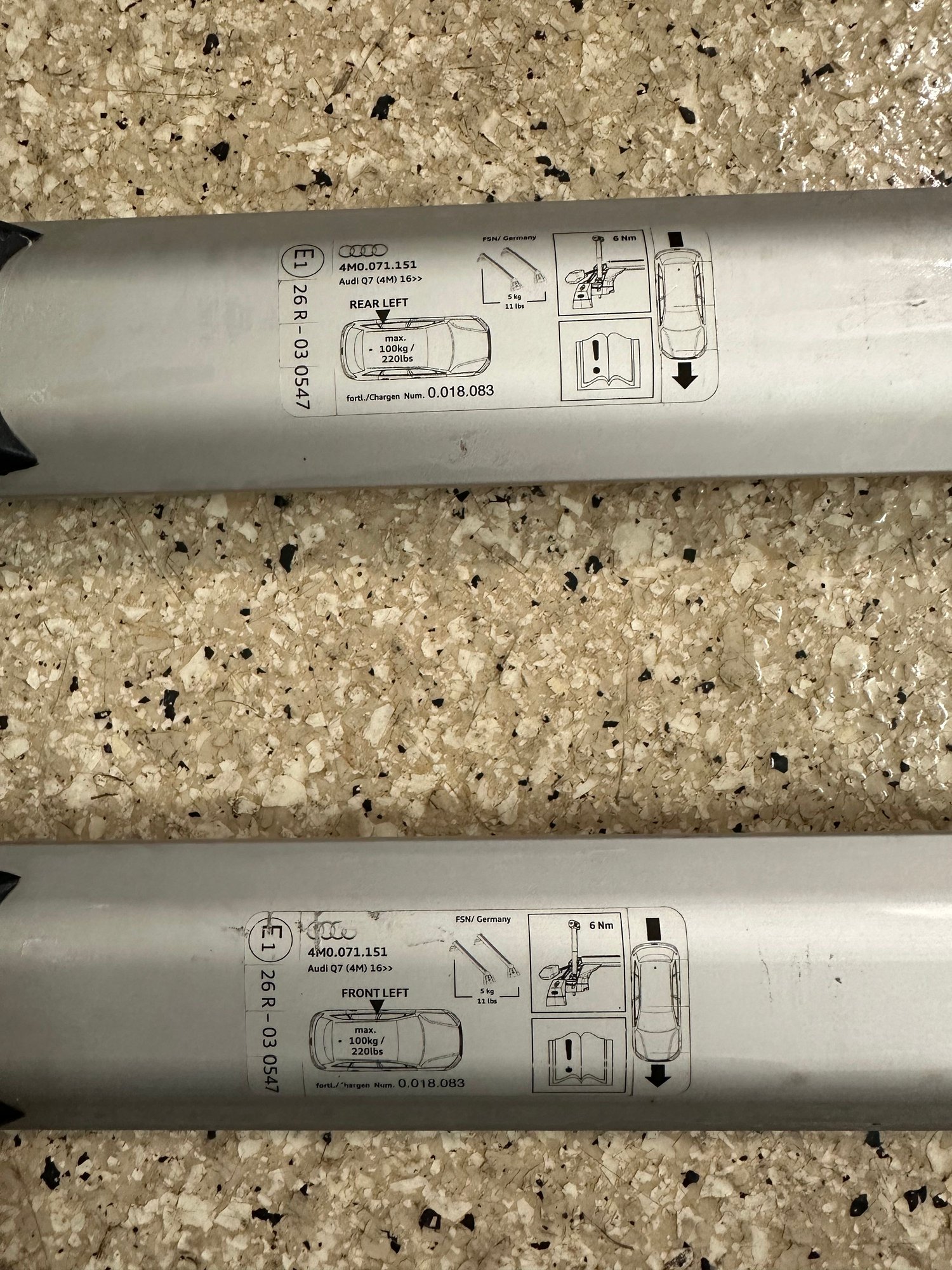 Audi Q7 Base Carrier Bars 4M0-071-151 - AudiWorld Forums