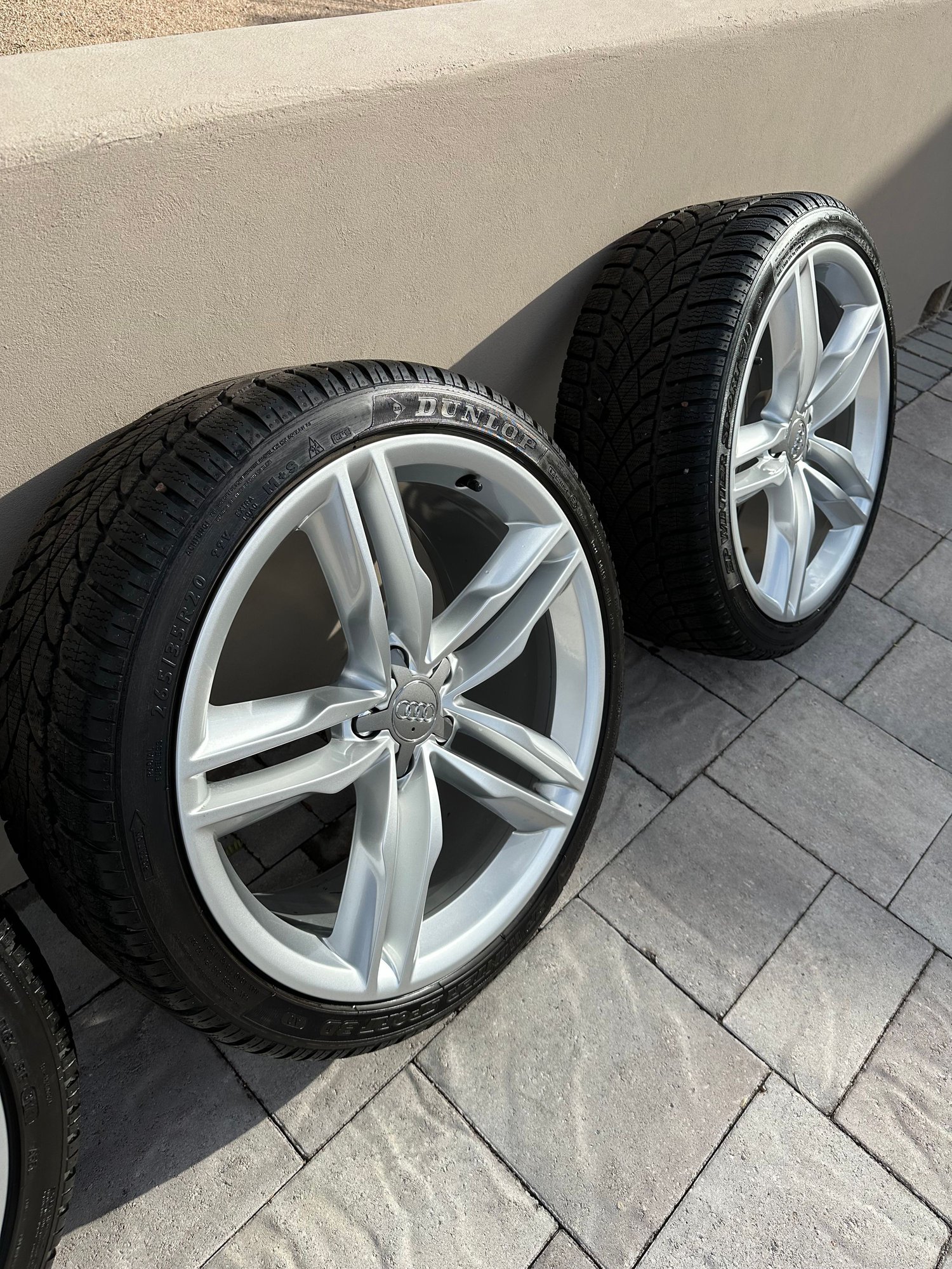 Audi OEM 20” x 9” with ET 37 wheels with Dunlop SP Winter Sport 3D ...