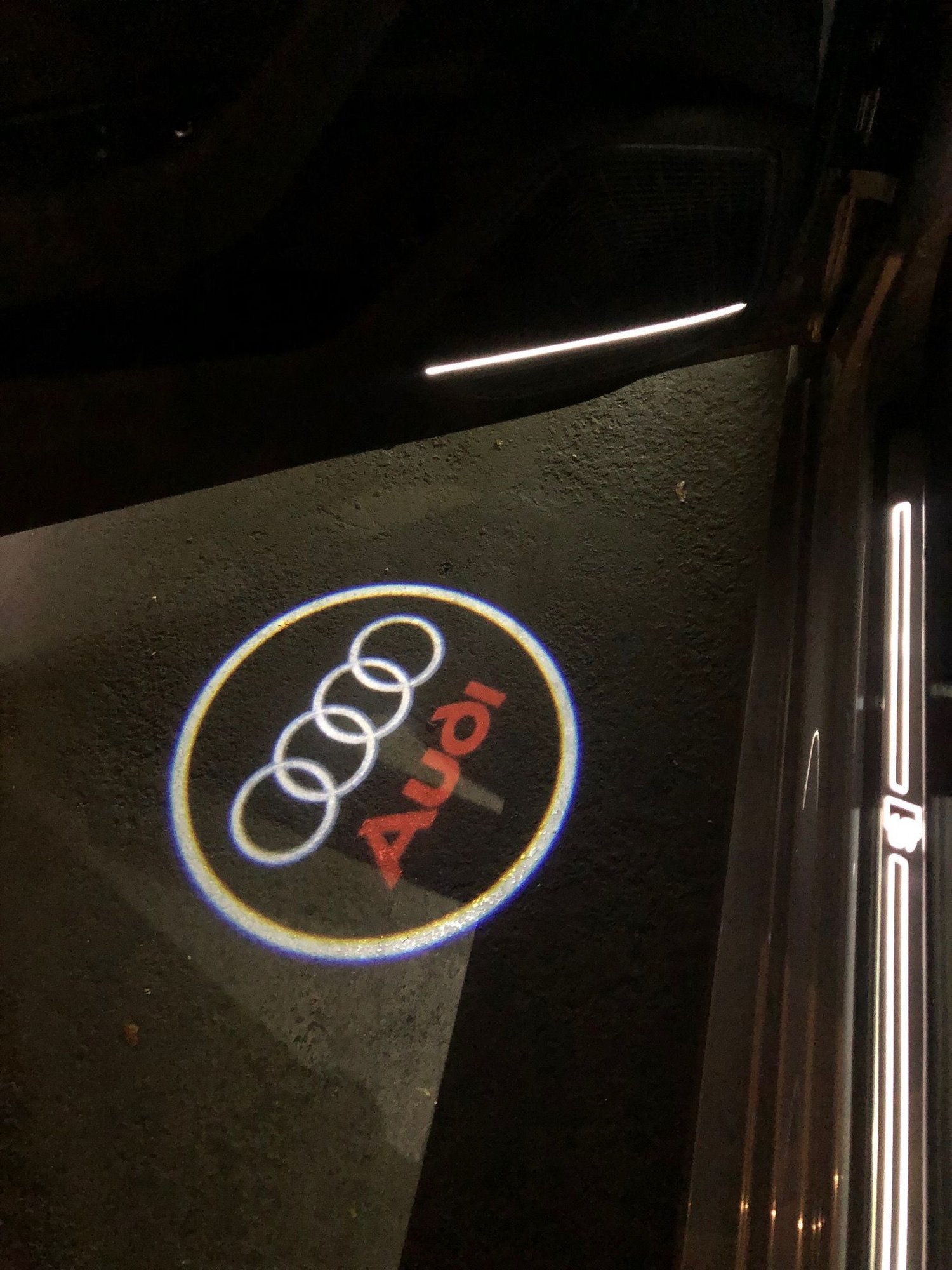Aftermarket Audi Logo and Name LED Puddle Door Lights B9 A4 A5 ...