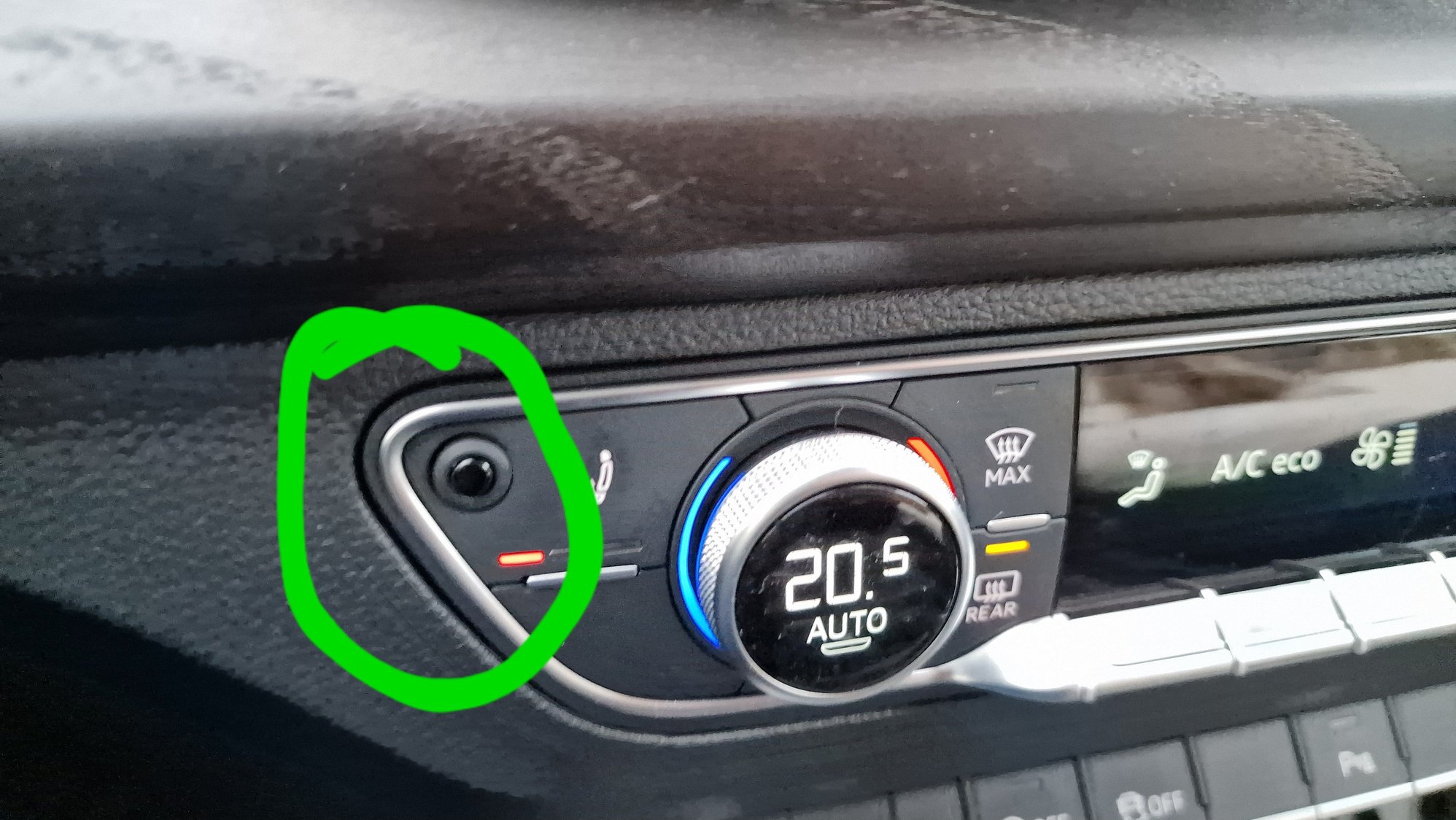 What is the little dot on the drivers seat heater button? - AudiWorld ...