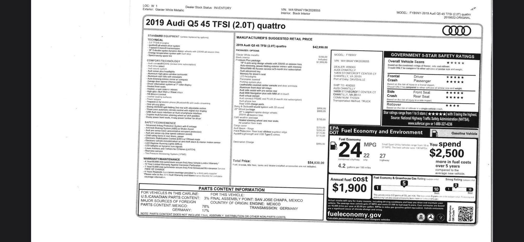 Used 2019 Q5 Premium Plus - AudiWorld Forums