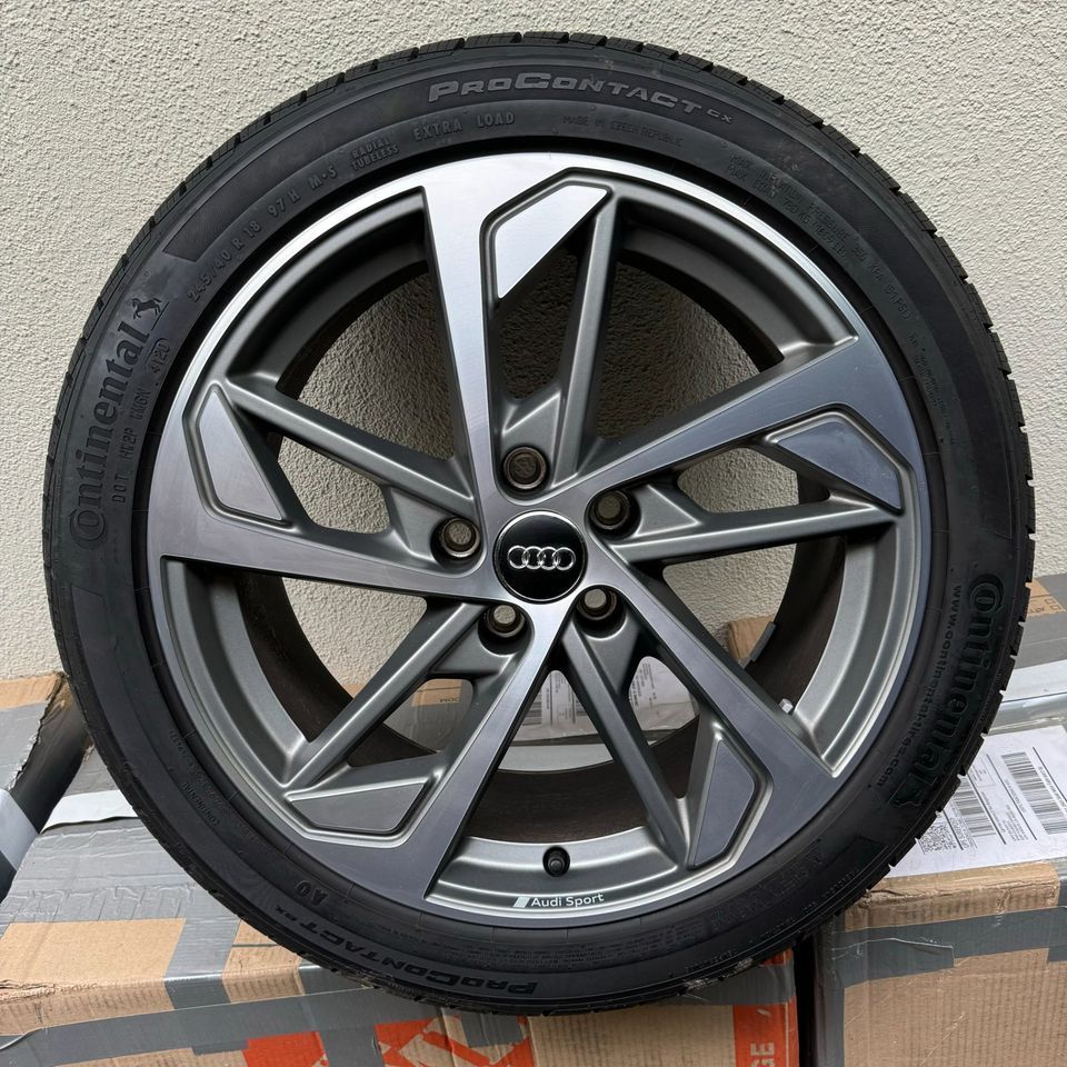 Audi 18" OEM Wheels & Tires set (4) Continental Pro Contact GX 225/40 ...