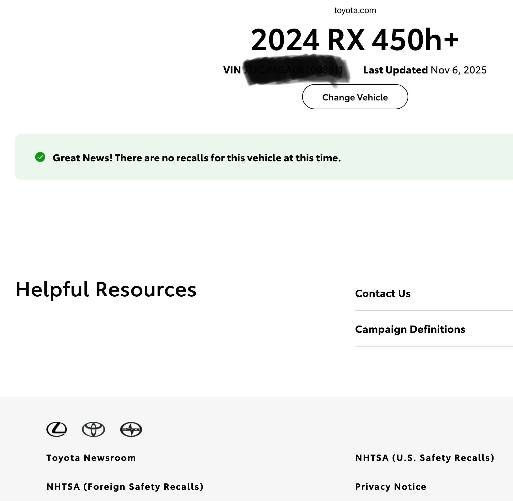 SAFETY RECALL 25LA06 (Interim Notice 25LB06) - ClubLexus - Lexus Forum ...