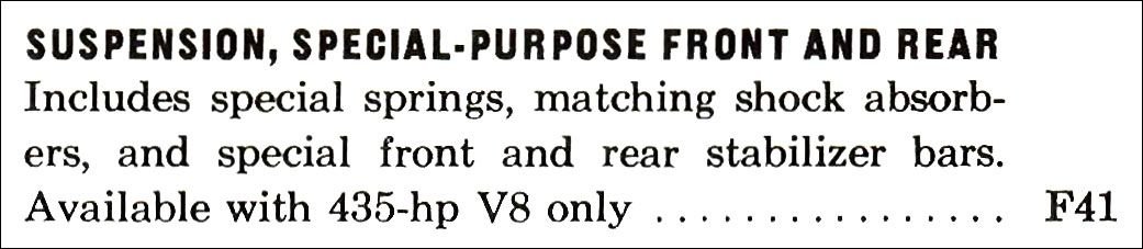 C2 F41 Special Front and Rear Suspension Option?? - CorvetteForum ...