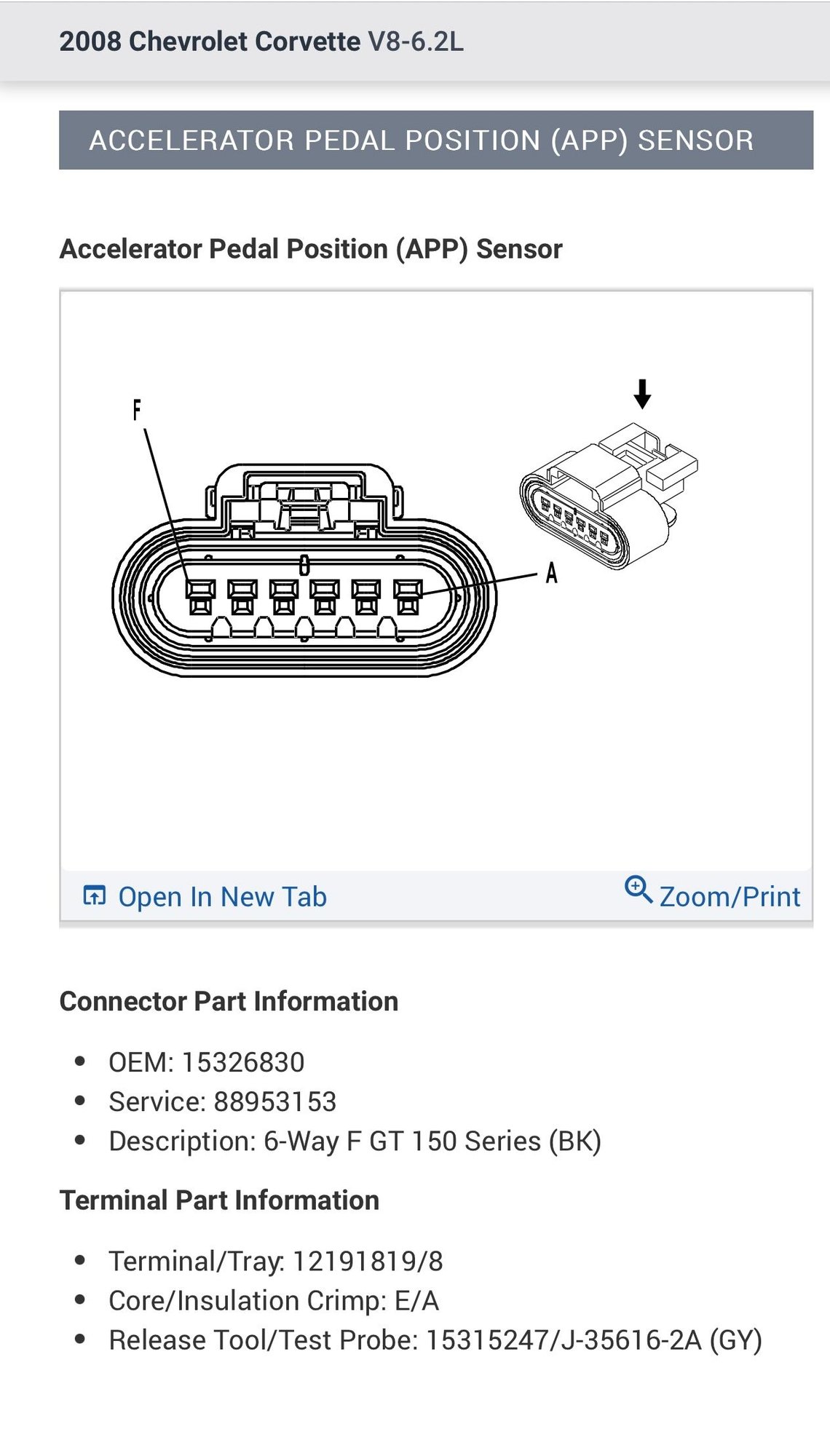 Accelerator Pedal Position Pinout - CorvetteForum - Chevrolet Corvette ...