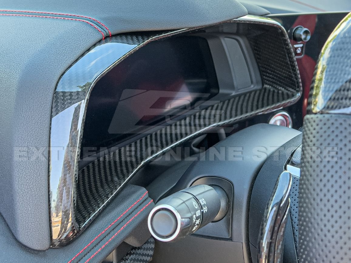 Chevrolet Corvette C8 Carbon Fiber Speedometer Gauge Cluster Cover ...