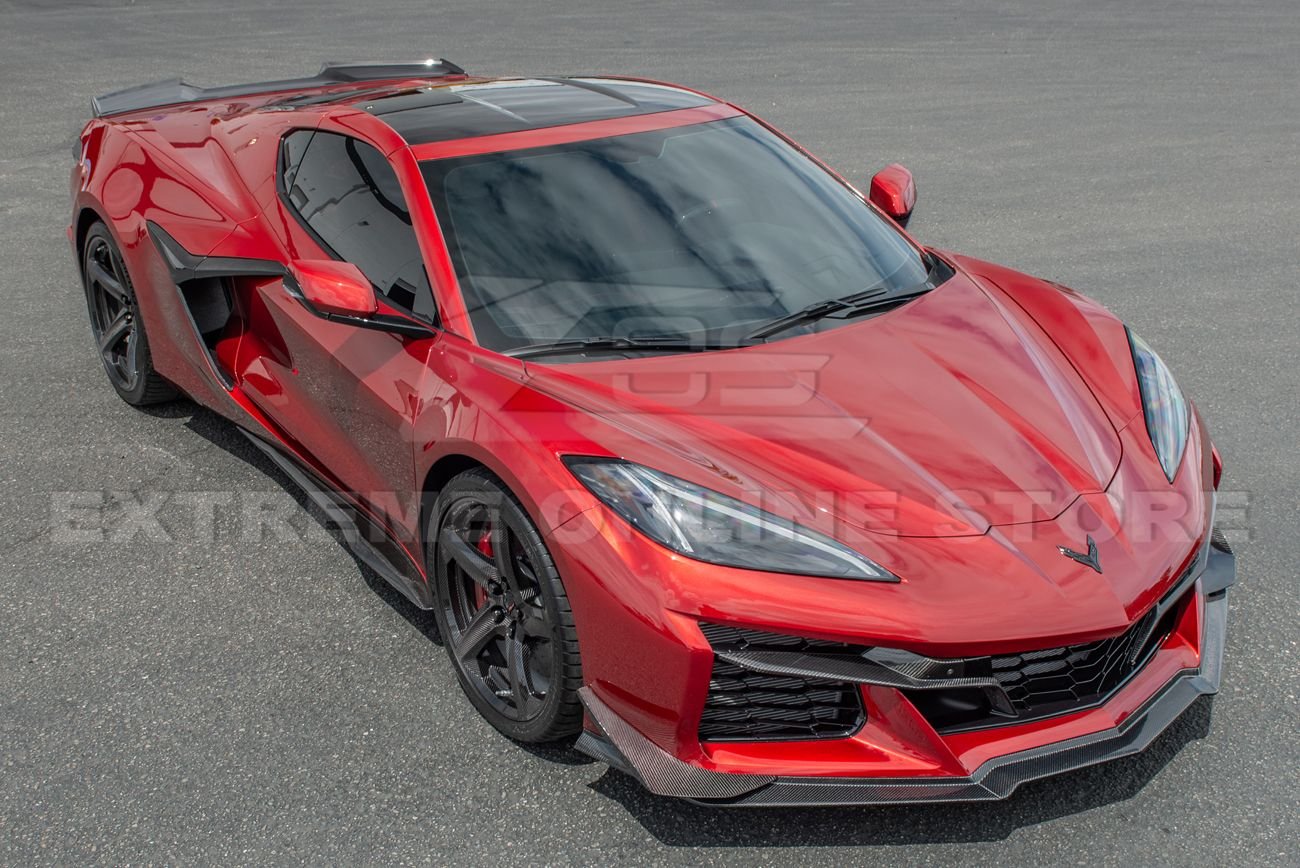 2020-Up Chevrolet Corvette C8 Z06 Carbon Fiber Front Side Canards Dive ...