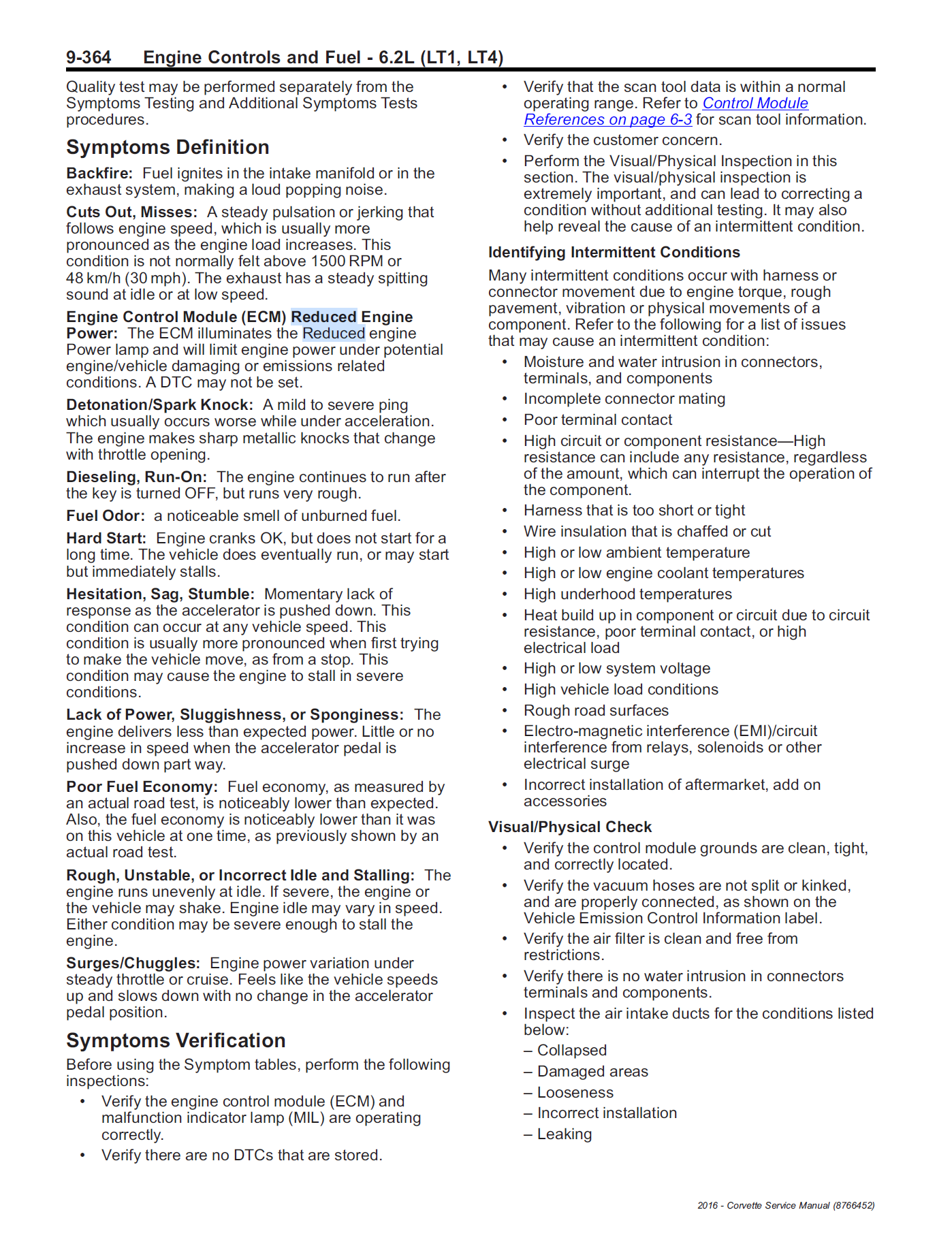 Engine power reduced + no check engine light?! - CorvetteForum ...