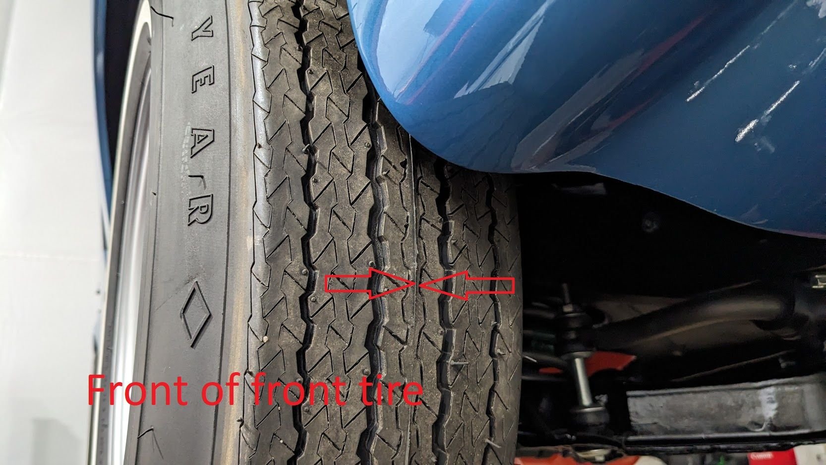 C2 Toe-in measurement location - at front/rear of wheel or front/rear ...