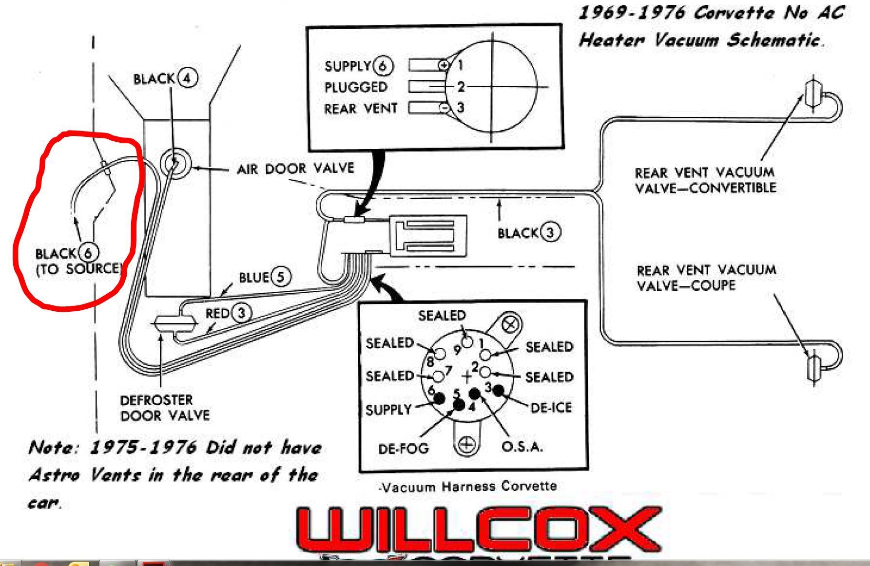 1969 - No AC, Heater control vacuum source PIC REQUEST - CorvetteForum ...