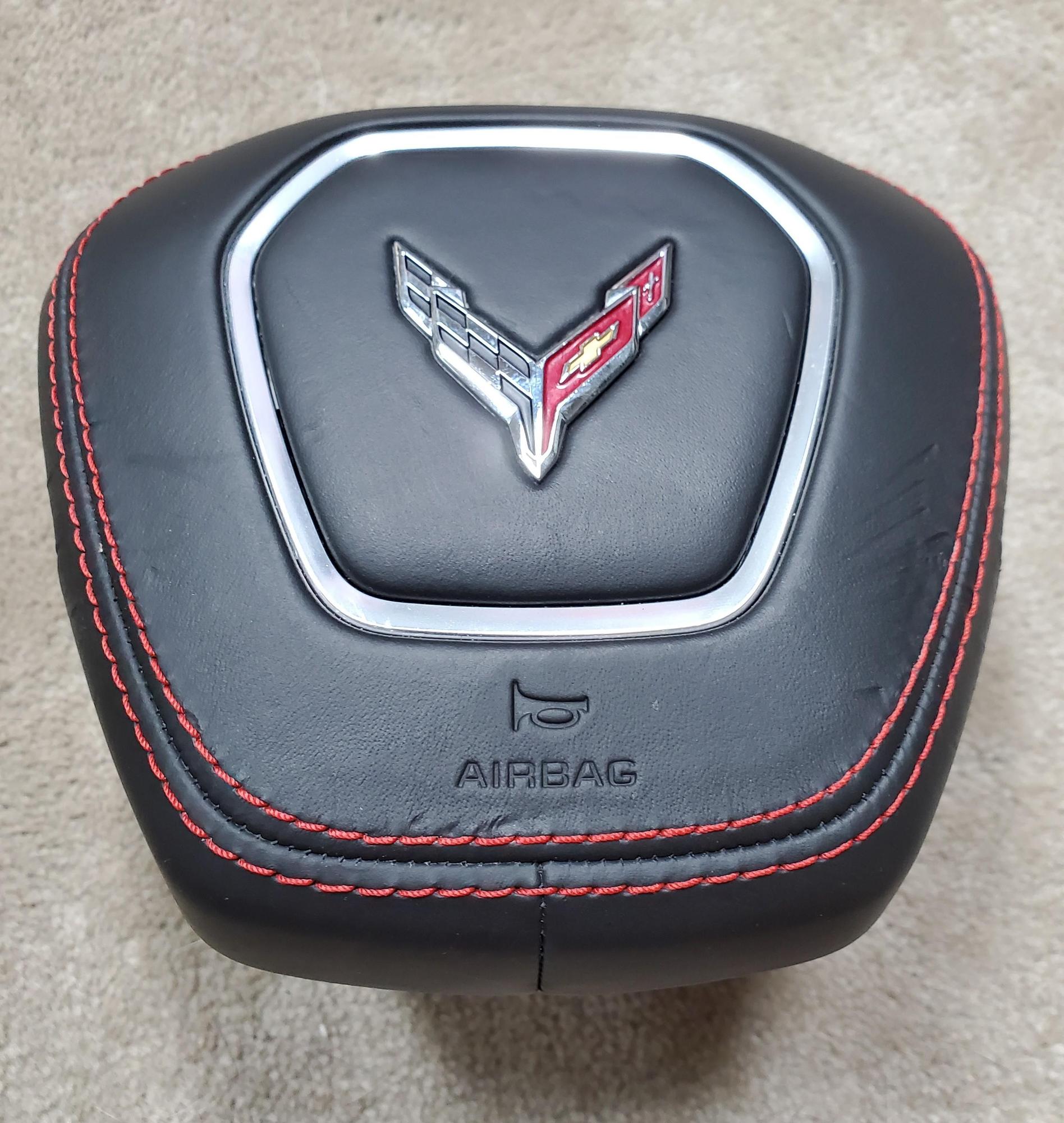 FS (For Sale) 3LT Leather Airbag Cover w/Red Stitching - CorvetteForum ...