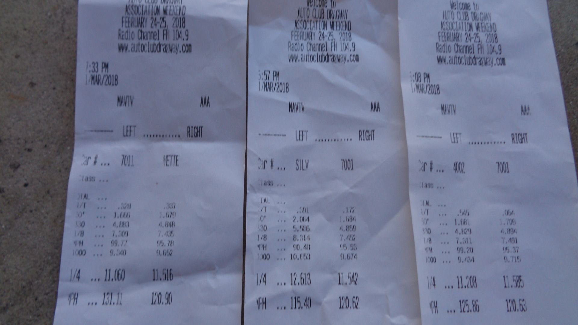 1/4 mile Time slips with Katech Ported TB - CorvetteForum - Chevrolet ...