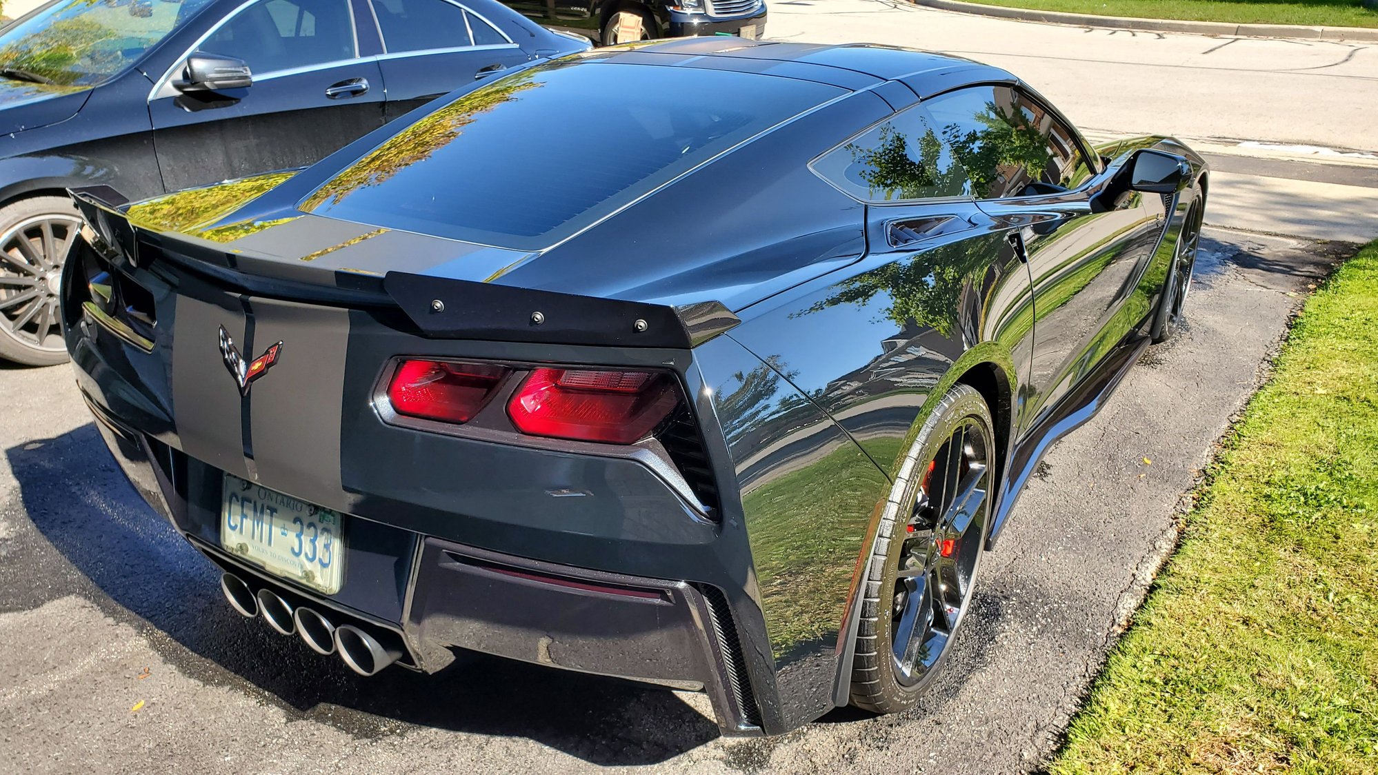 Glossy/matte black hood stripe on Corvette C7 Stingray? - CorvetteForum ...