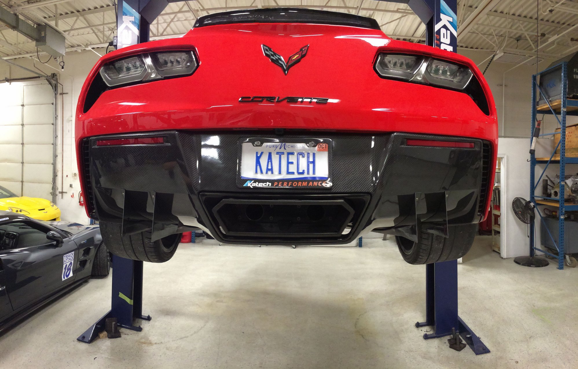 Katech C7 Z06 Carbon Fiber Rear Diffuser With Optional Strakes ...