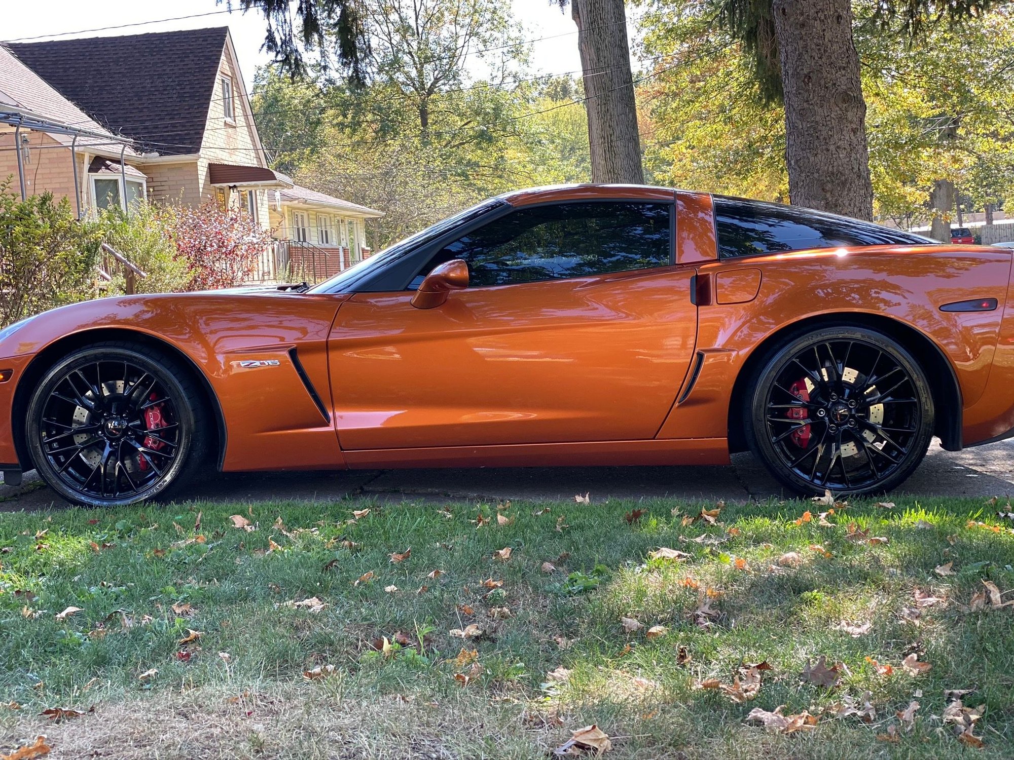 Black C7 Z06 wheels on Atomic Orange C6Z (Pics inside) - CorvetteForum ...