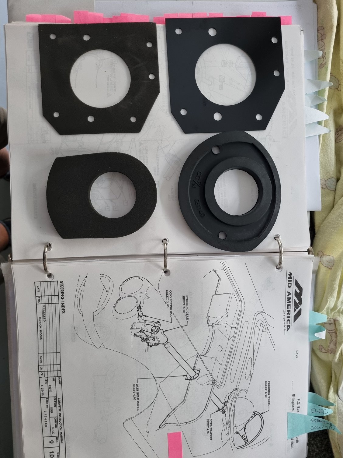 C1 Steering column seal and plate configuration - CorvetteForum ...