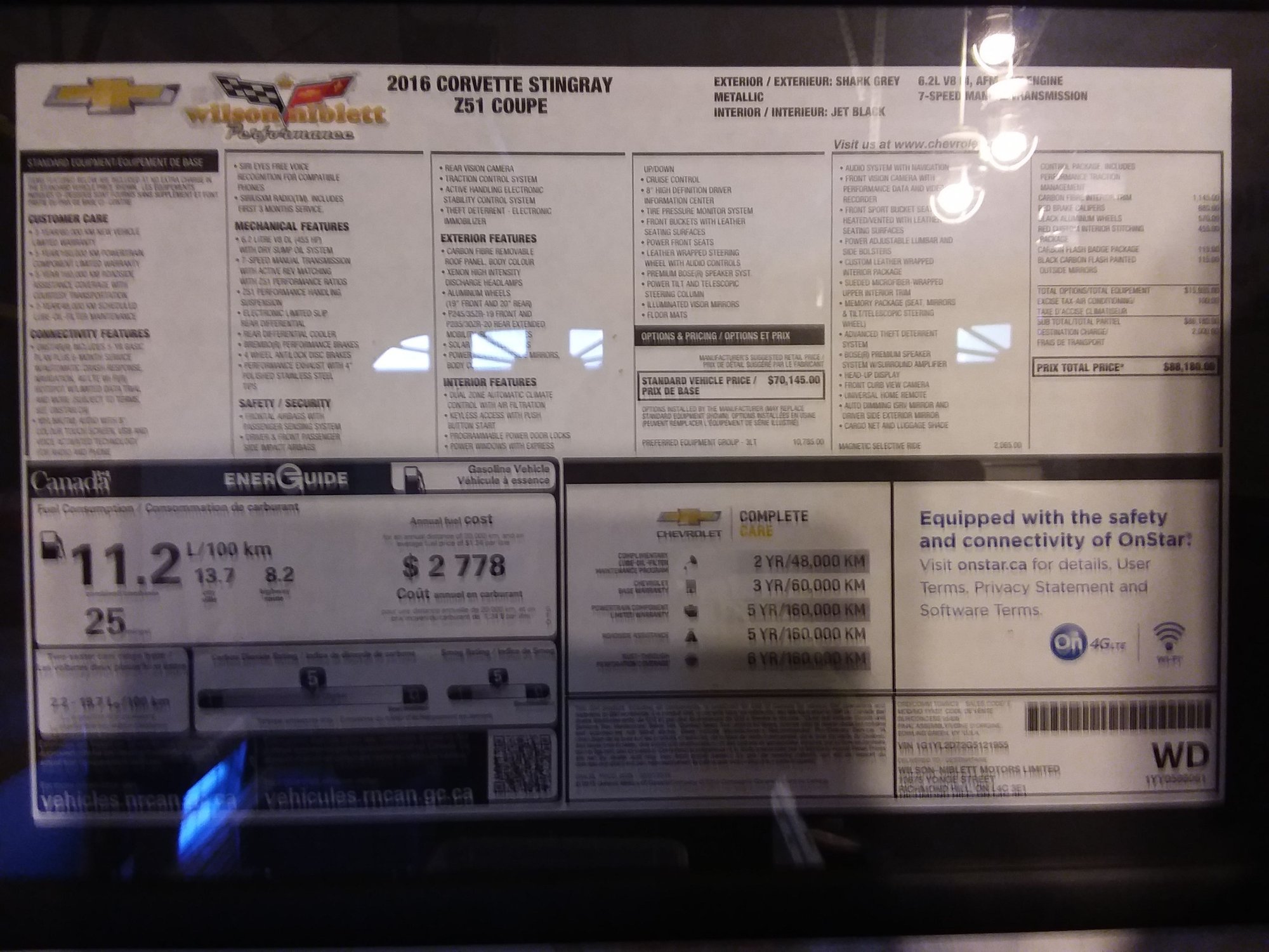 Canadian Window Sticker - help needed - CorvetteForum - Chevrolet ...