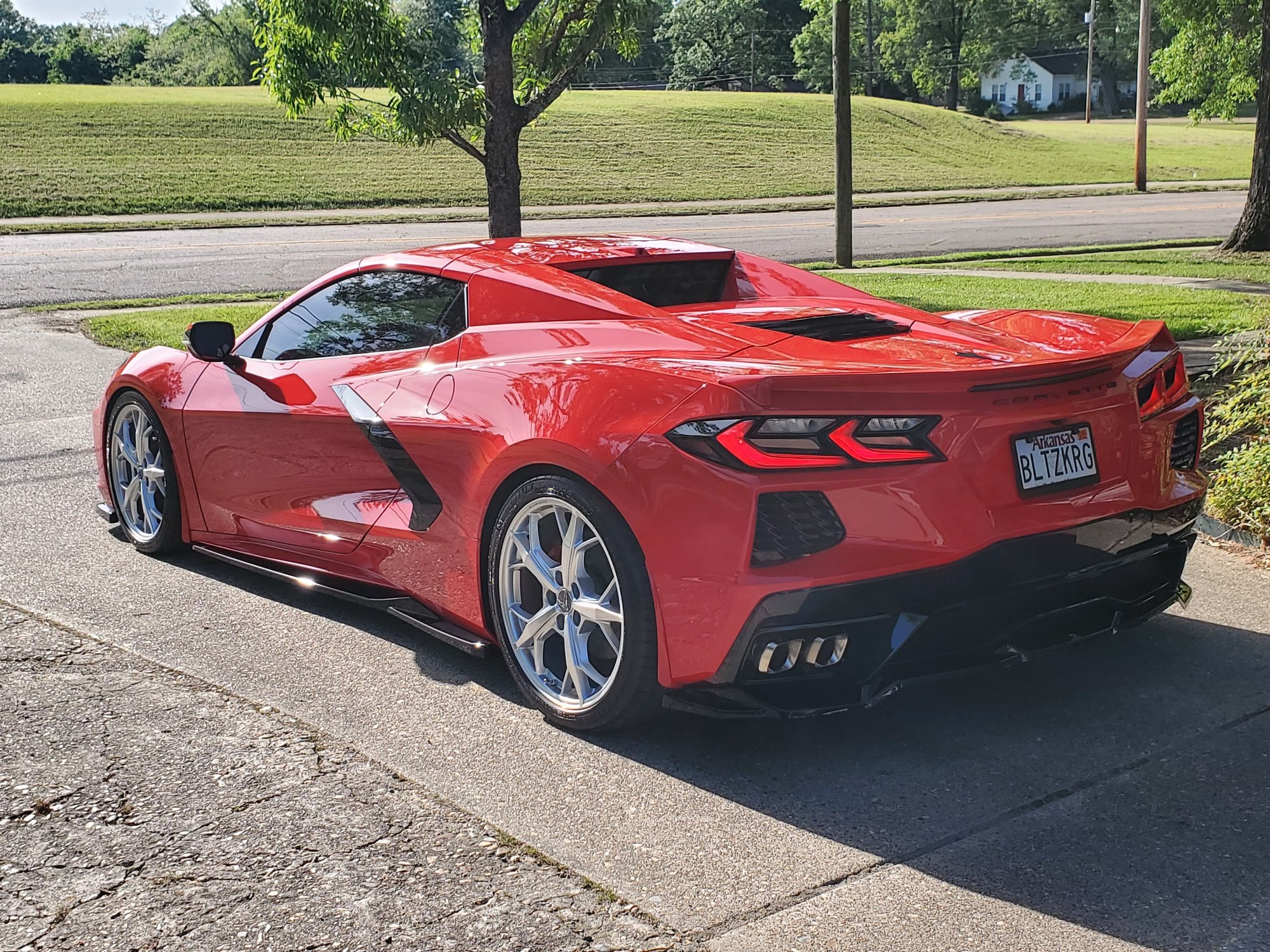 Ever wonder what the bottom of a lowered C8 looks like after a year LOL ...