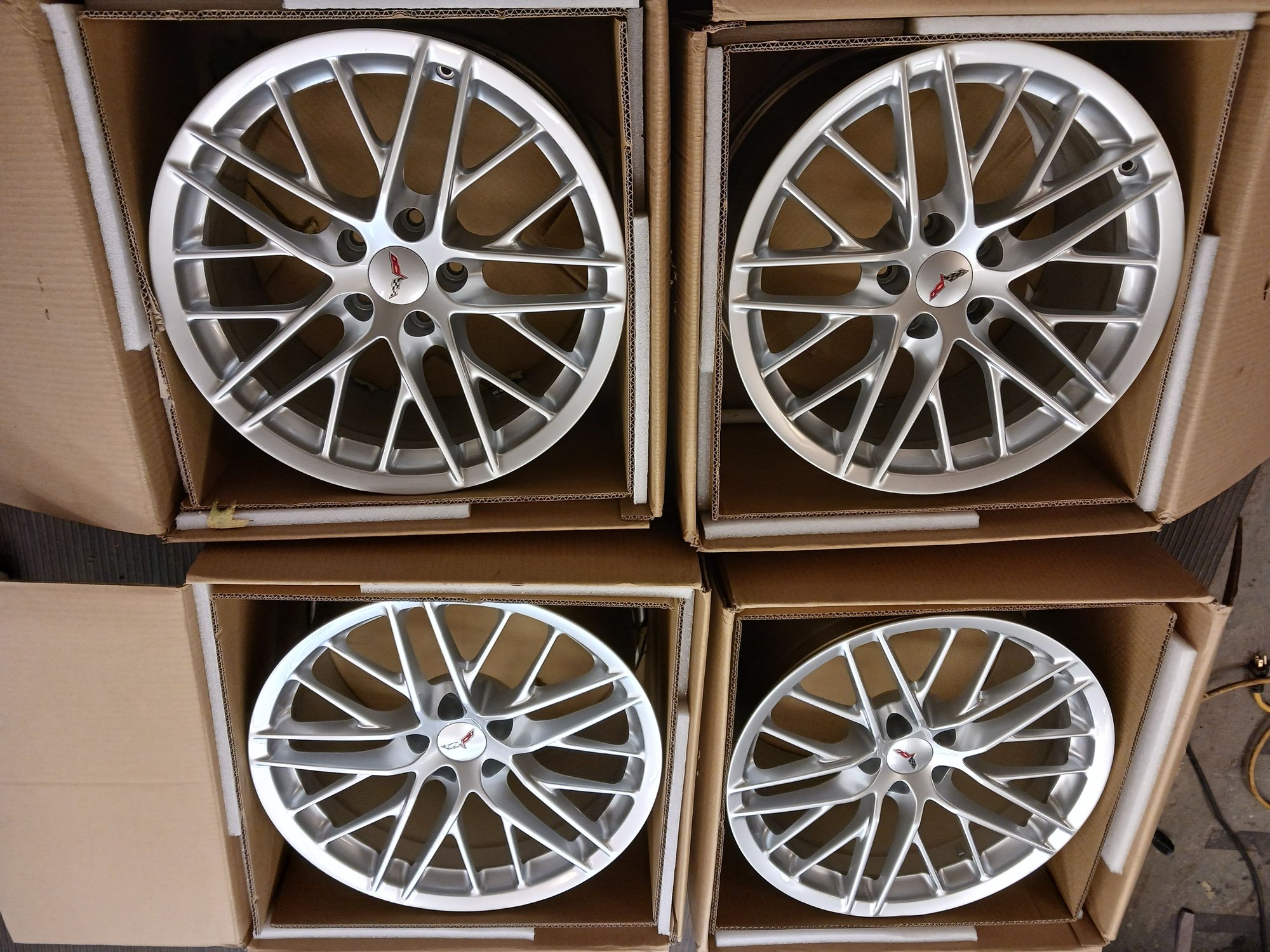 FS (For Sale) Set of GM Factory Silver ZR1 rims,like new Speedline ...