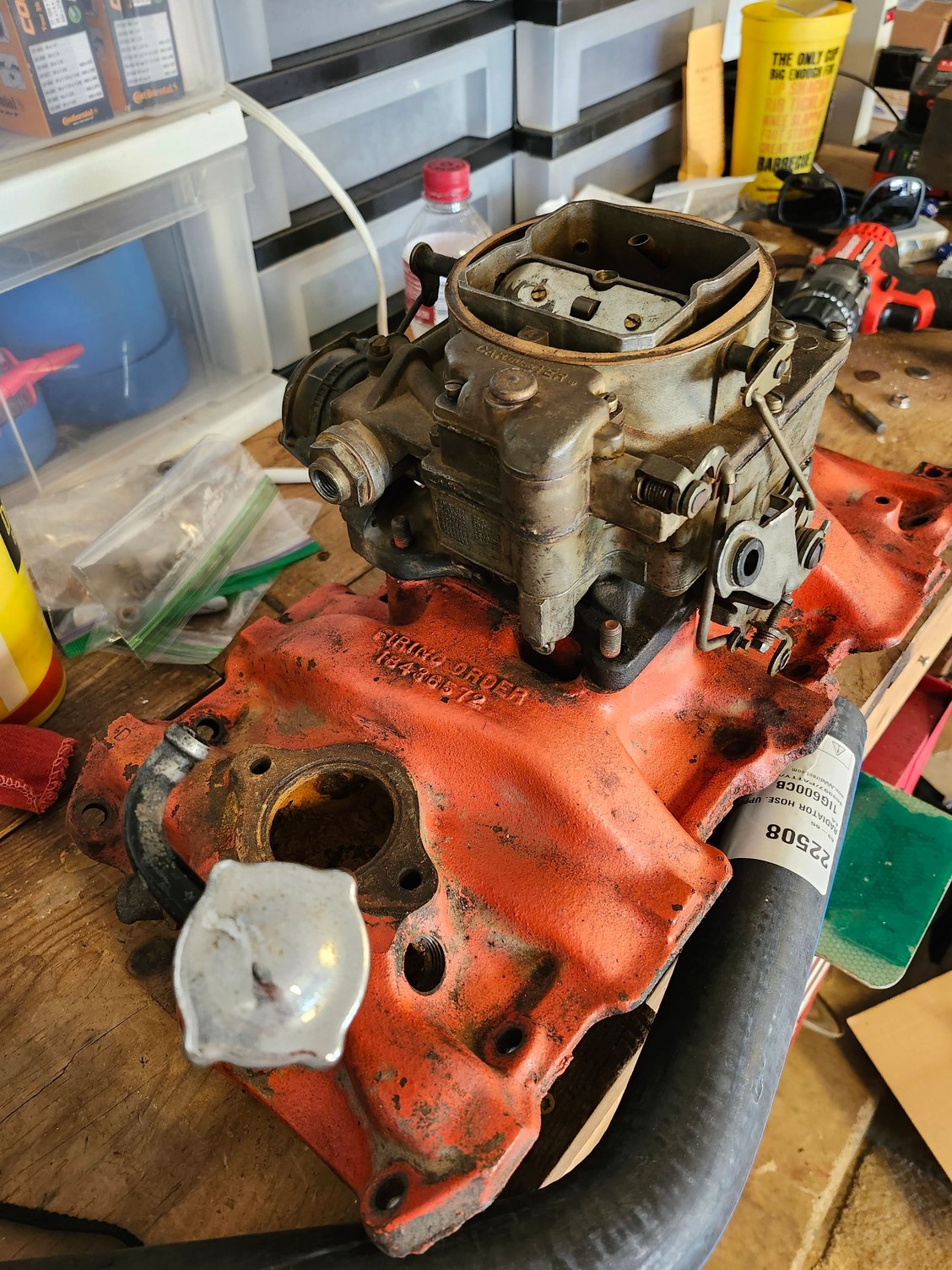 FS (For Sale) '63 250 Hp Air Cleaner, Carb, Intake and Upper Rad Hose - CorvetteForum ...