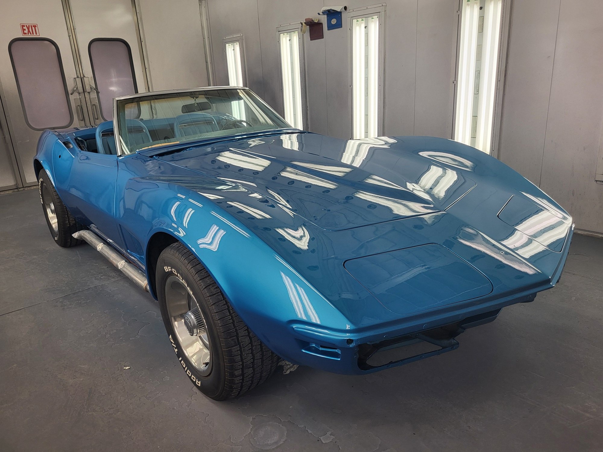 Painted today, gotta love Mulsanne Blue - CorvetteForum - Chevrolet ...