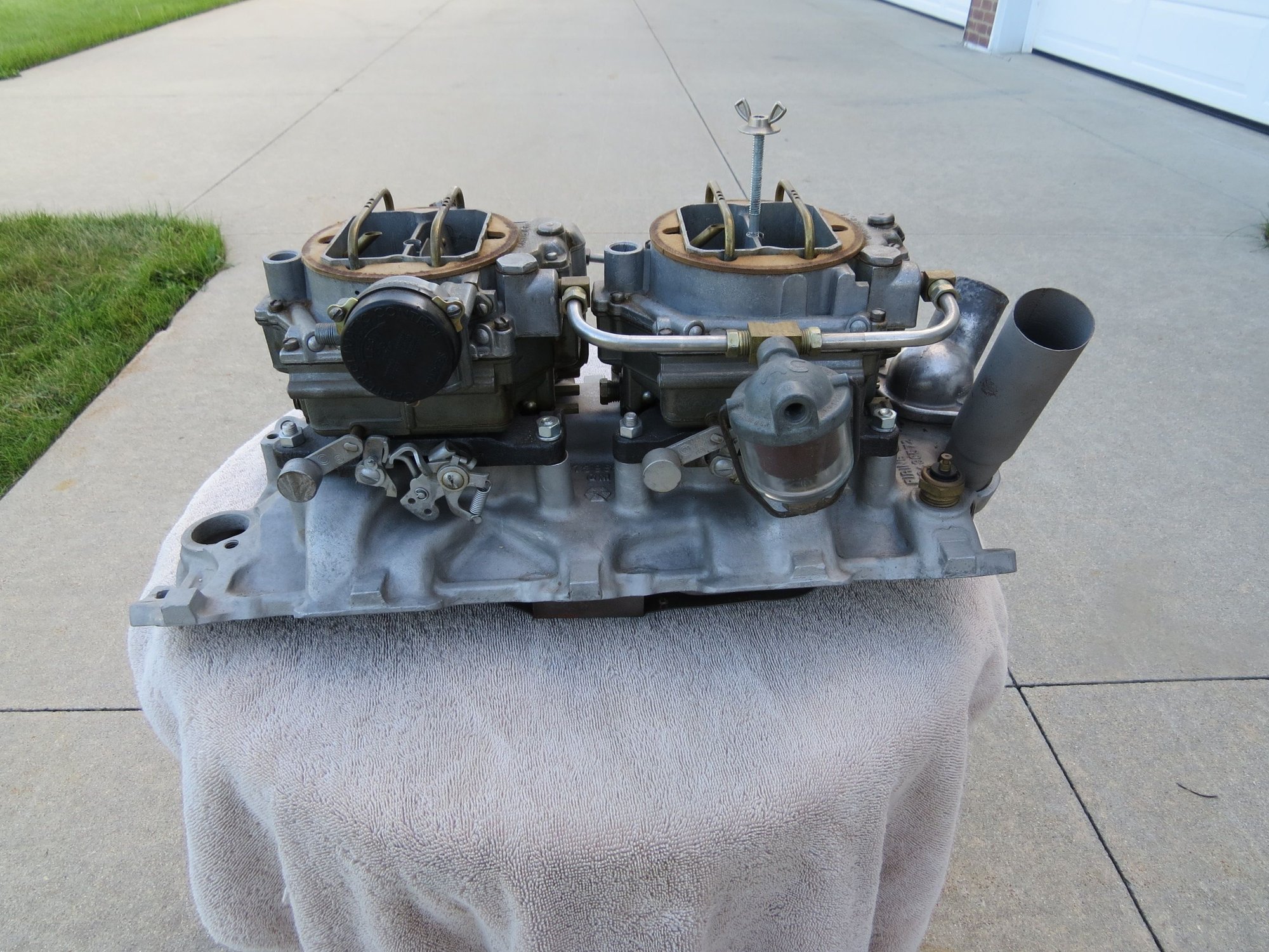 FS (For Sale) 58-61 Dual Quad assembly rebuilt, correct, ready to run ...