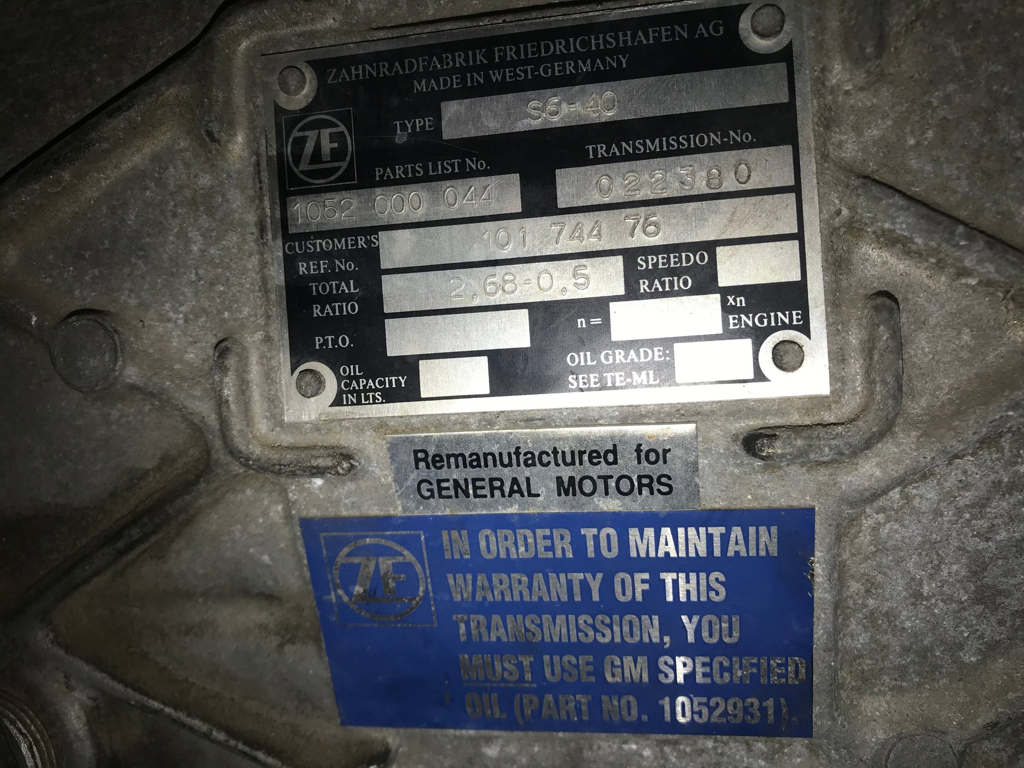 ZF6 Rebuilt for GM info - CorvetteForum - Chevrolet Corvette Forum ...