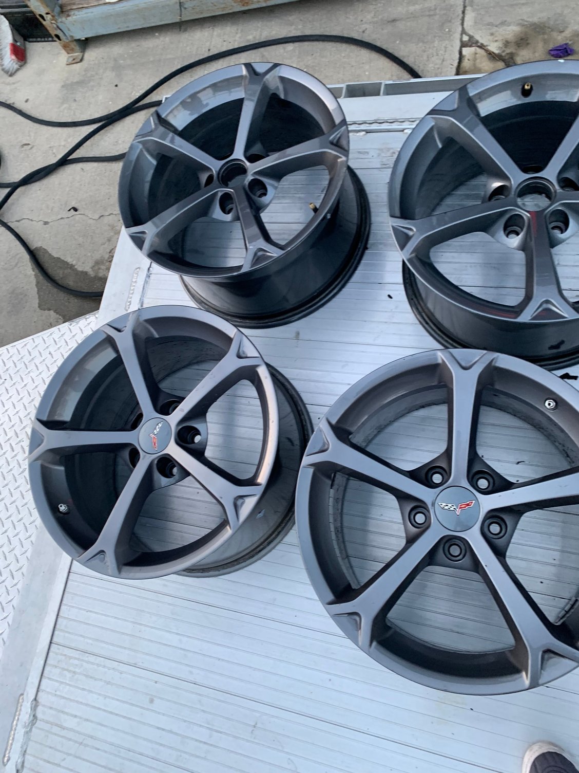FS (For Sale) C6 Grand Sport Speedline 5 Spoke Wheels 18x9.5 19x12 ...