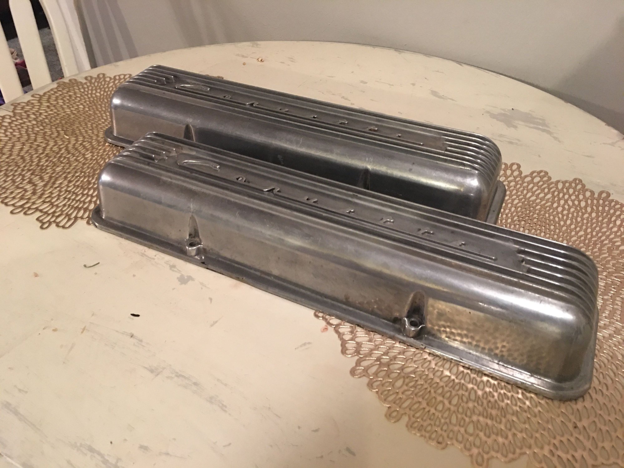 FS (For Sale) 7 fin aluminum corvette script valve covers ...