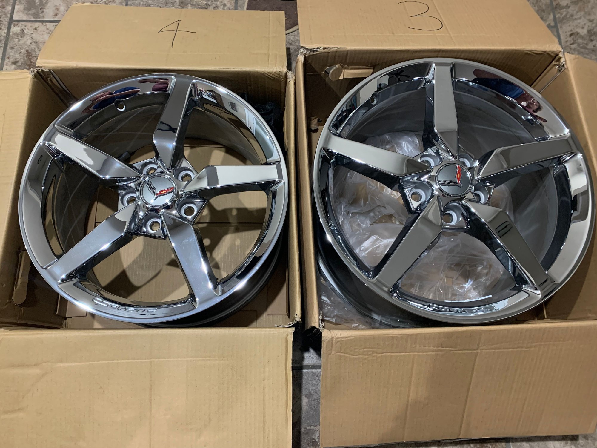FS (For Sale) (SOLD) Chrome 5 Spoke Wheels! Like New - CorvetteForum ...