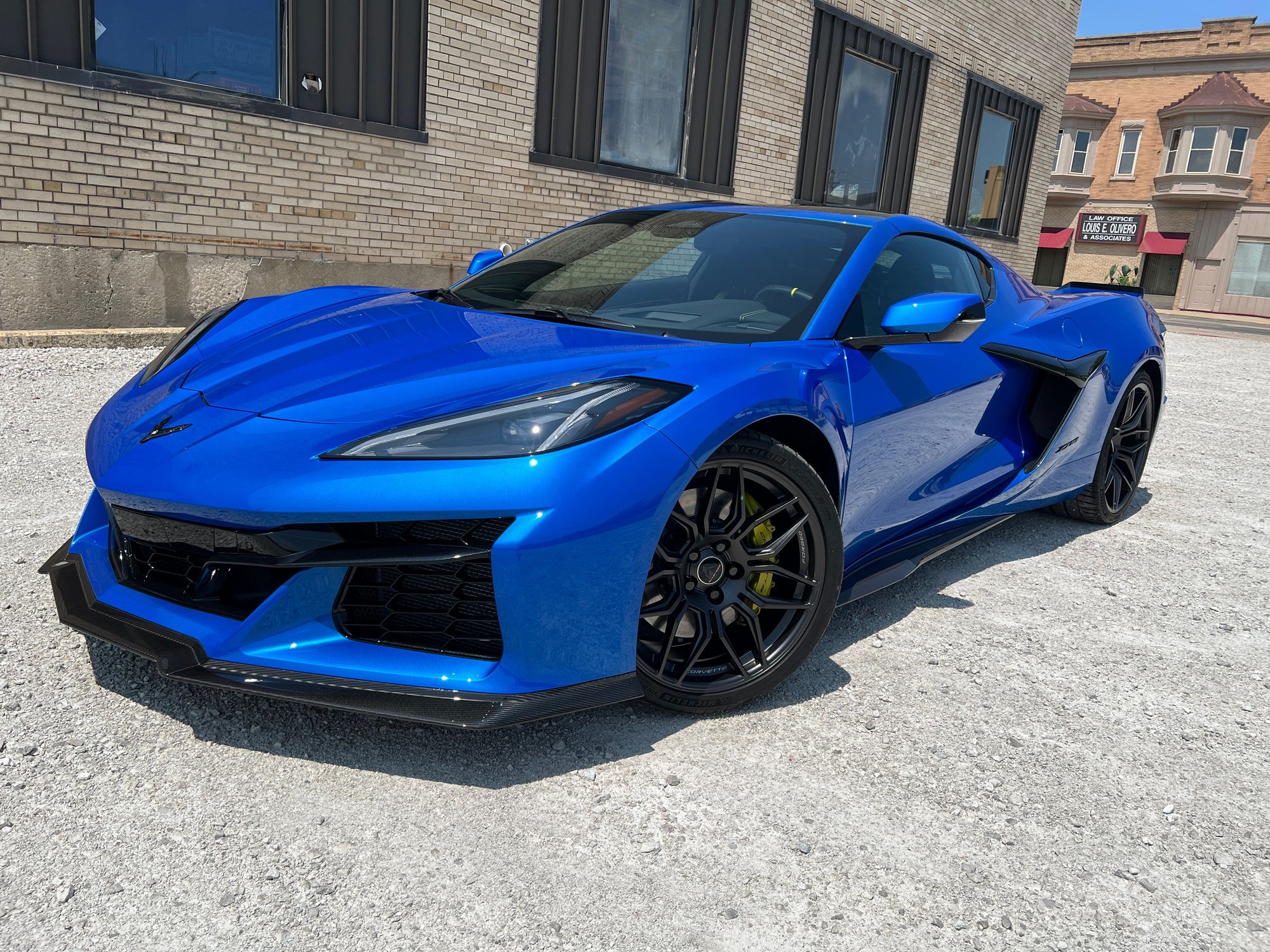 2024 Z06 3LZ Coupe Riptide Blue with Yellow Calipers & Stitching Carbon ...