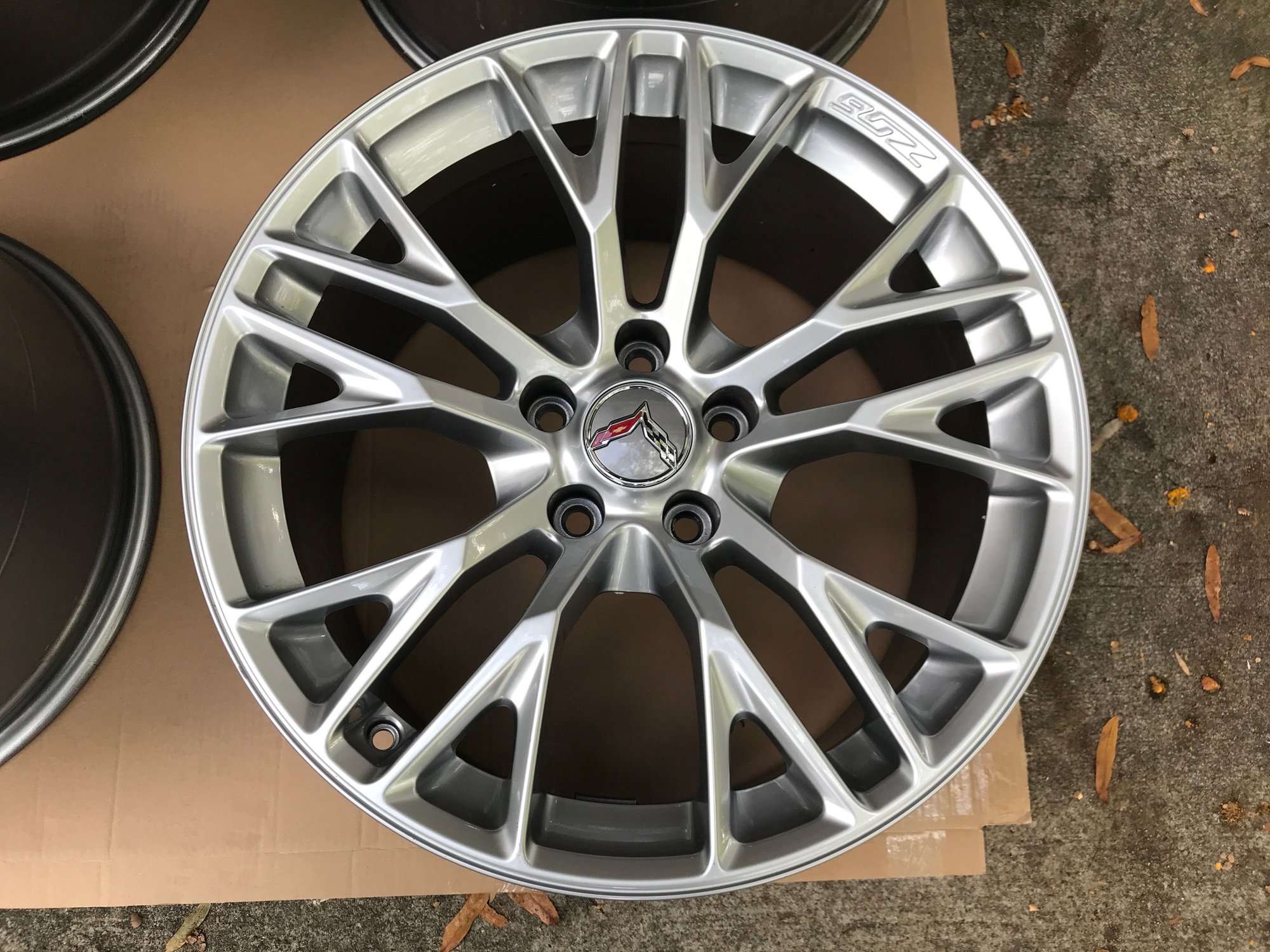 FS (For Sale) 2017 OEM Pearl Nickel (Silver) Z06 wheels - CorvetteForum ...
