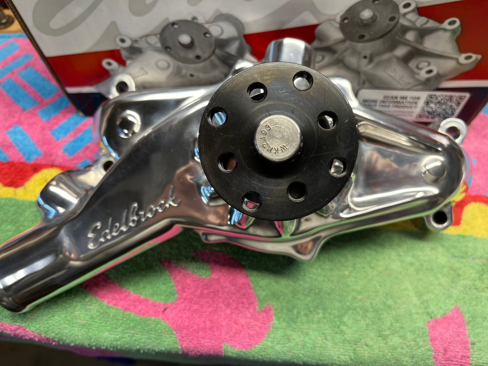 FS (For Sale) New Edelbrock Polished Big Block Standard Rotation Water ...