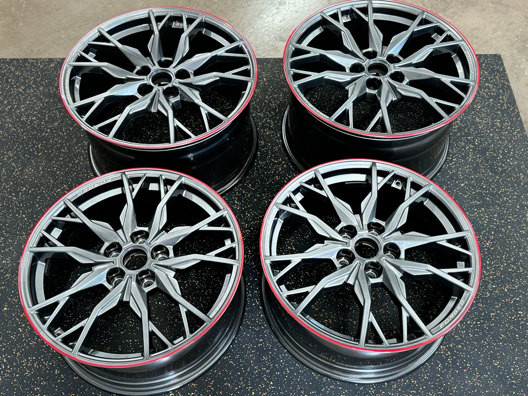 FS (For Sale) OEM Q9A Midnight Gray with Red Stripe Wheels ...