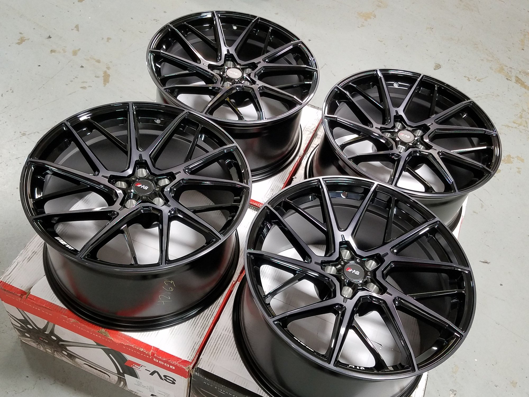 FS (For Sale) 19/20" Savini SVF6 Flow Forged Wheels Double Dark Tint ...