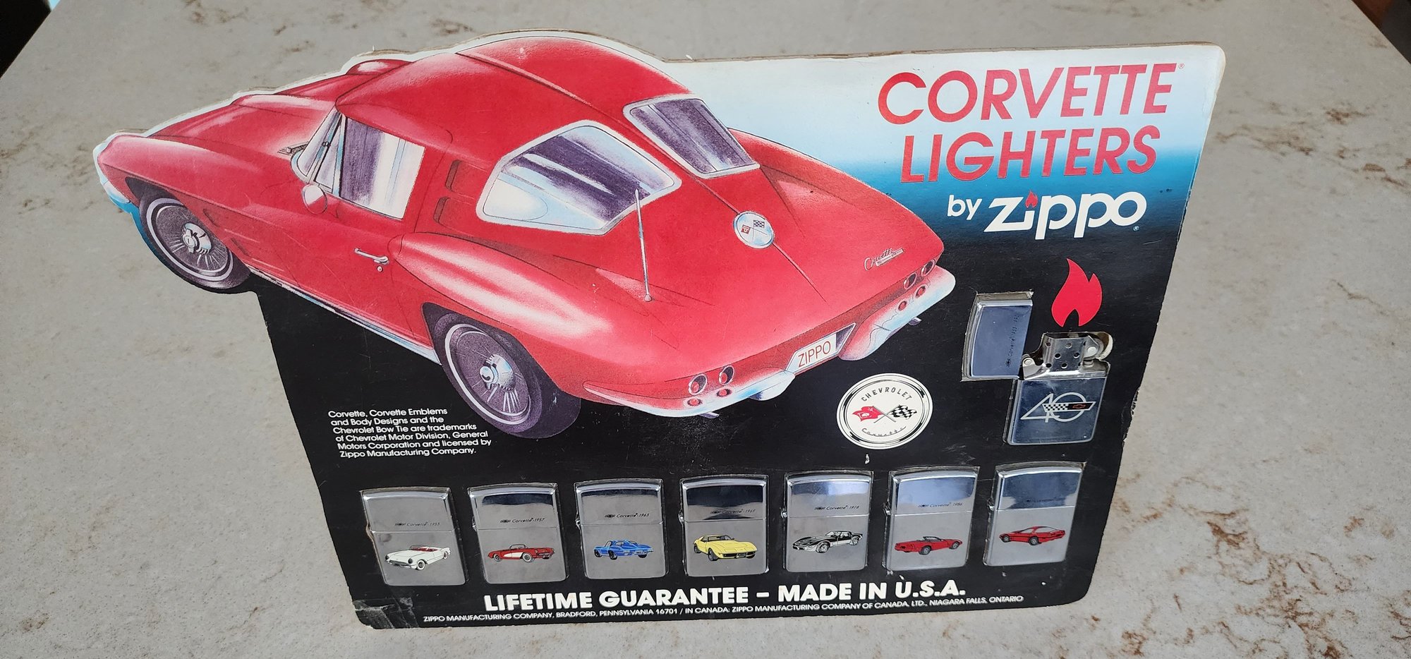 40th anniversary 8 Zippo lighters display set - CorvetteForum ...
