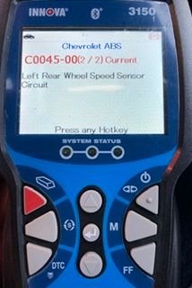 Replaced Wheel Speed sensor and Still Getting C0045 code ...