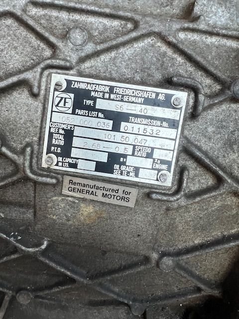 FS (For Sale) Black tag ZF6 transmission - CorvetteForum - Chevrolet ...