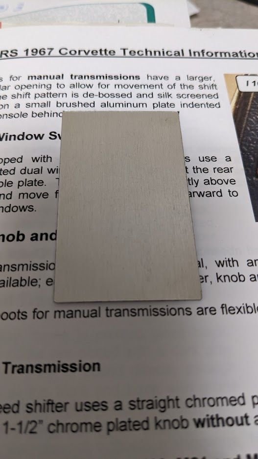 WTB (Want To Buy) Original 4 speed shift pattern for a 67 Corvette ...