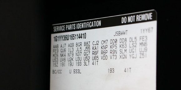 Different VIN on RPO label on glove box - CorvetteForum - Chevrolet ...