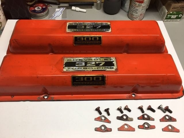 FS (For Sale) Stamped Valve Covers from '65 327/ 300hp - CorvetteForum ...